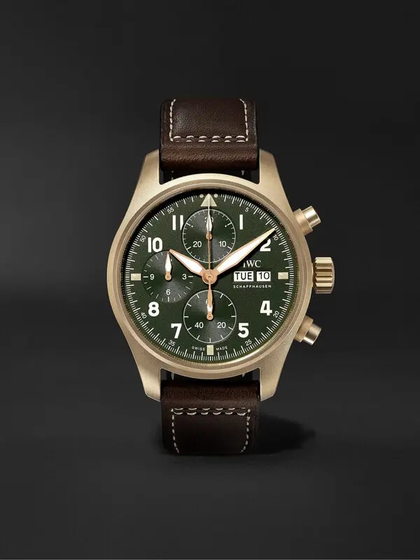 IWC SCHAFFHAUSEN Pilot's Spitfire Automatic Chronograph 41mm Watch - Green