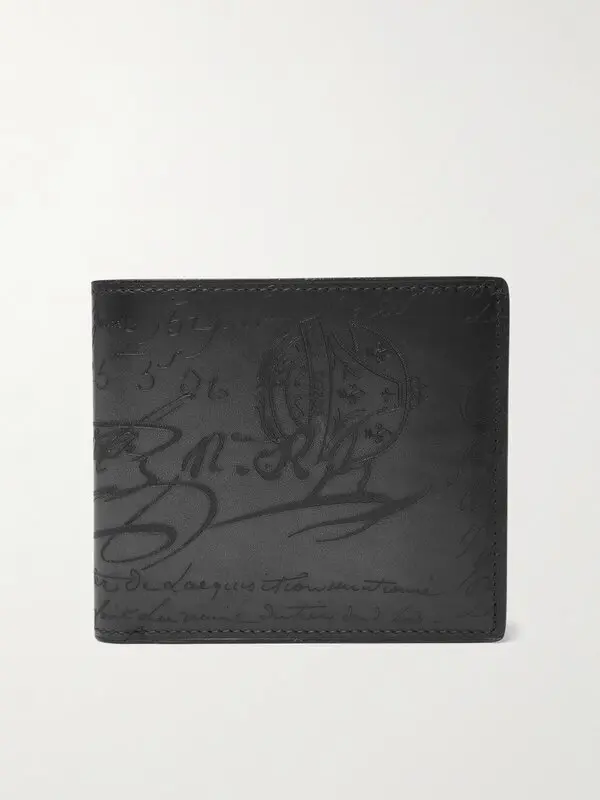Berluti Scritto Leather Billfold Wallet - Black