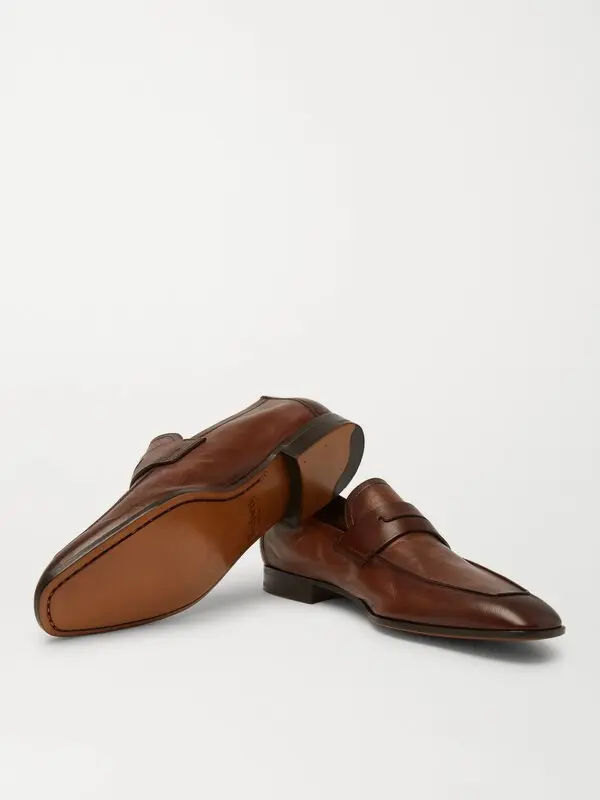 Berluti Lorenzo Leather Loafers - Brown | Editorialist display picture 3