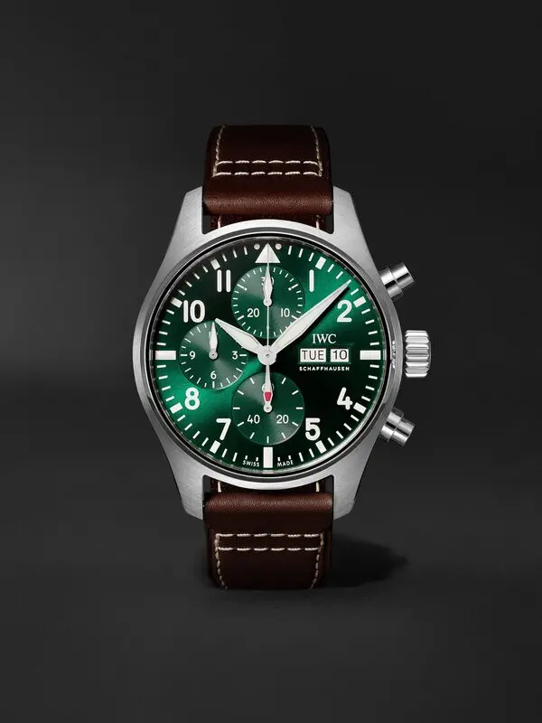 IWC SCHAFFHAUSEN Pilot's Automatic Chronograph 41mm Watch - Green