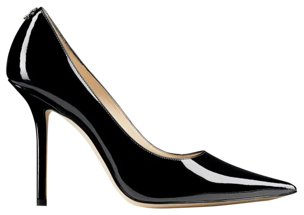 JIMMY CHOO Love 100 Patent Leather Pumps - Black