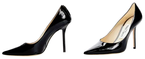 JIMMY CHOO Love 100 Patent Leather Pumps - Black
