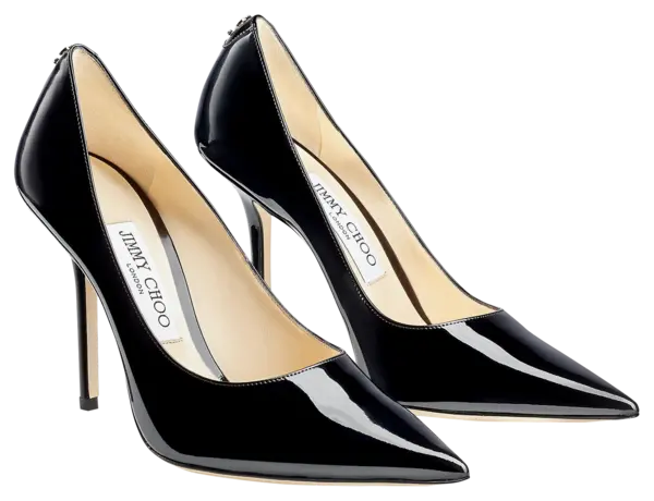 JIMMY CHOO Love 100 Patent Leather Pumps - Black
