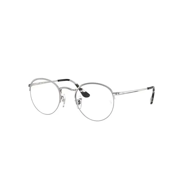 Ray-ban Round Gaze Eyeglasses Frame - Silver