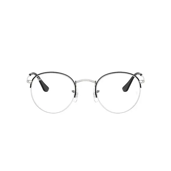 Ray-ban Round Gaze Eyeglasses Frame Clear Lenses - Silver