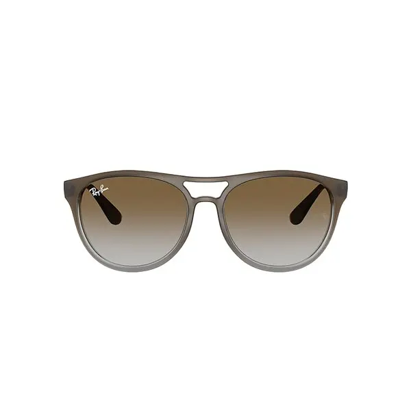 Ray-ban Oval Sunglasses - Top Brown On Clear Grey
