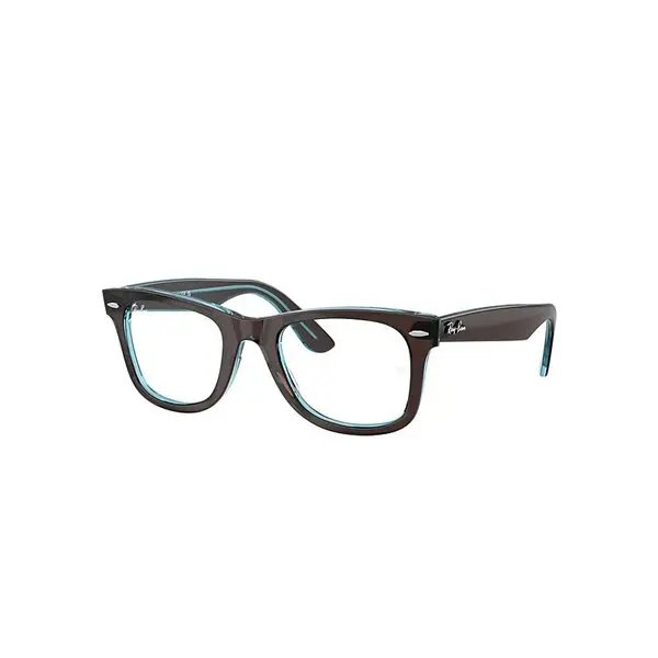 Ray-ban Wayfarer Ease Optics Eyeglasses Frame - Brown On Transparent Blue