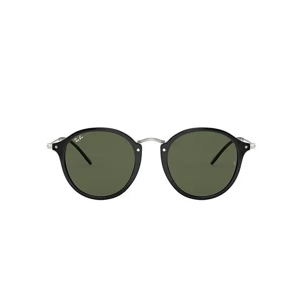 Ray-ban Round Fleck Sunglasses - Black