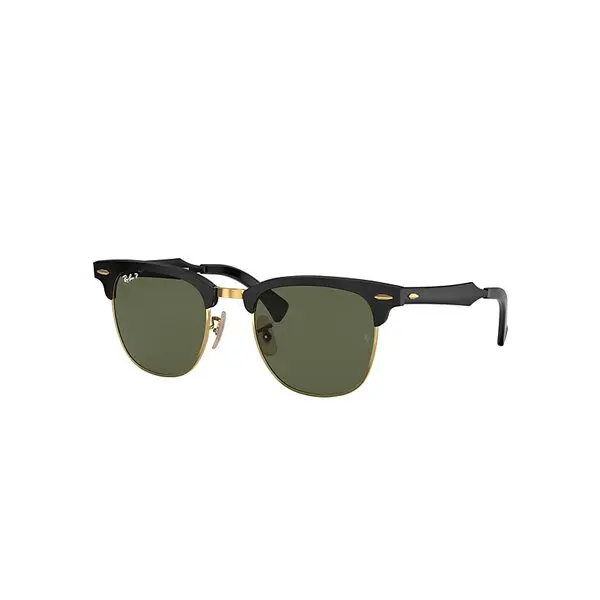 Ray-ban Clubmaster Aluminum Sunglasses - Black On Gold