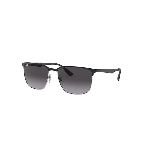 Ray-ban Square Frame Sunglasses - Black On Silver