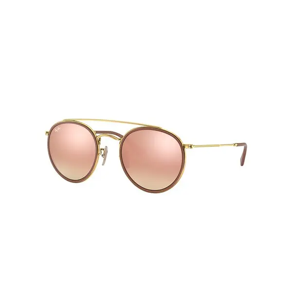 Ray-ban Round Double Bridge Sunglasses - Arista Gold