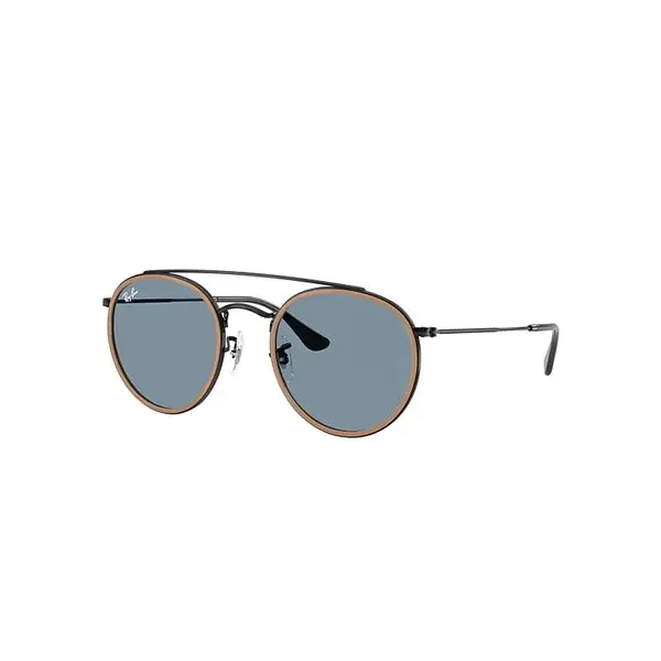 Ray-ban Round Double Bridge Sunglasses - Black
