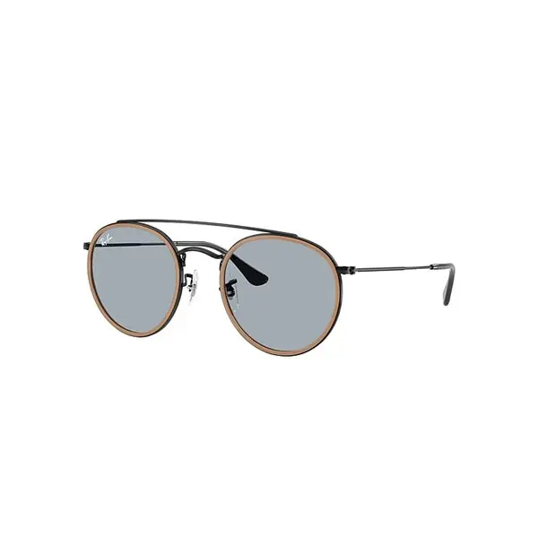 Ray-ban Round Double Bridge Sunglasses - Black