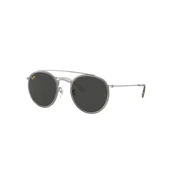 Ray-ban Round Double Bridge Sunglasses - Shiny Silver
