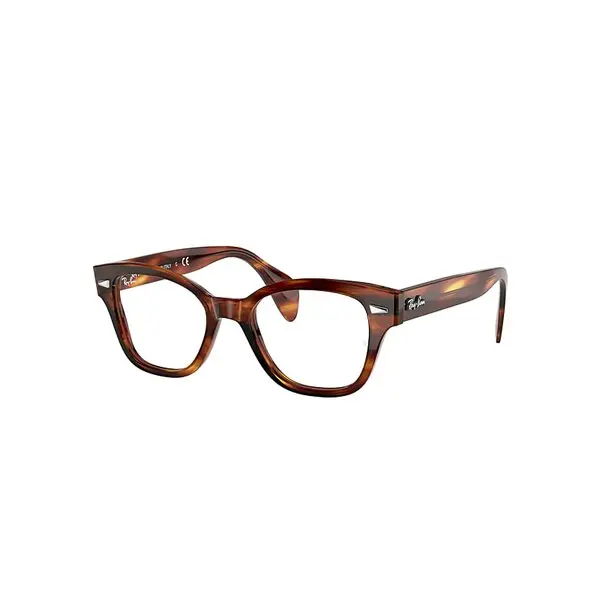 Ray-ban Square Eyeglasses Frame - Striped Havana