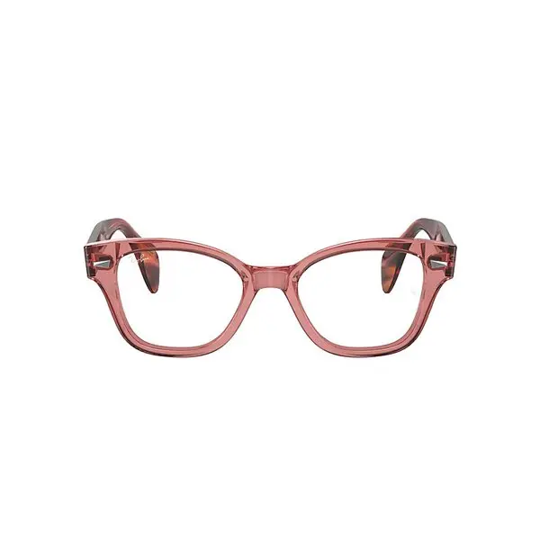 Ray-ban Square Frame Eyeglasses - Striped Pink Havana