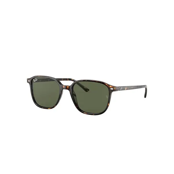 Ray-ban Leonard Sunglasses Frame Green Lenses Polarized - Tortoise