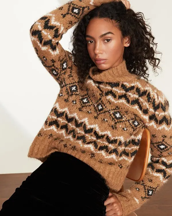 Veronica Beard Chiana Fair Isle Sweater