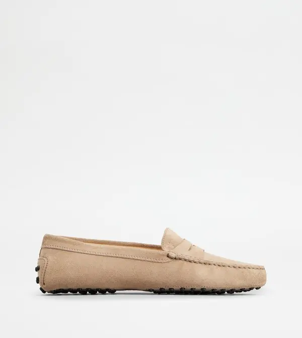 TOD'S Gommino Loafers In Suede - Beige
