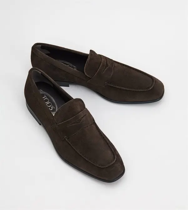 TOD'S Suede Loafers - Brown