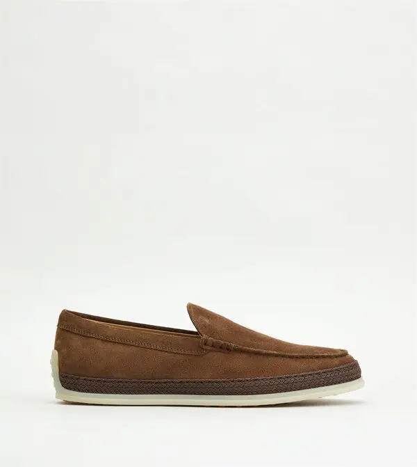 TOD'S Suede Slip-ons - Brown