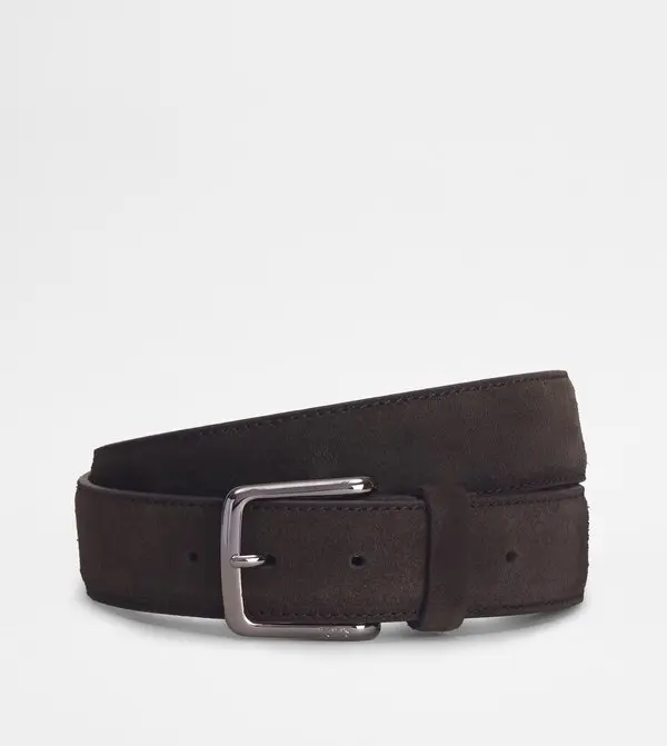TOD'S Suede Belt - Brown
