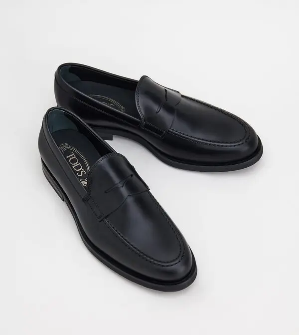 TOD'S Leather Loafers - Black