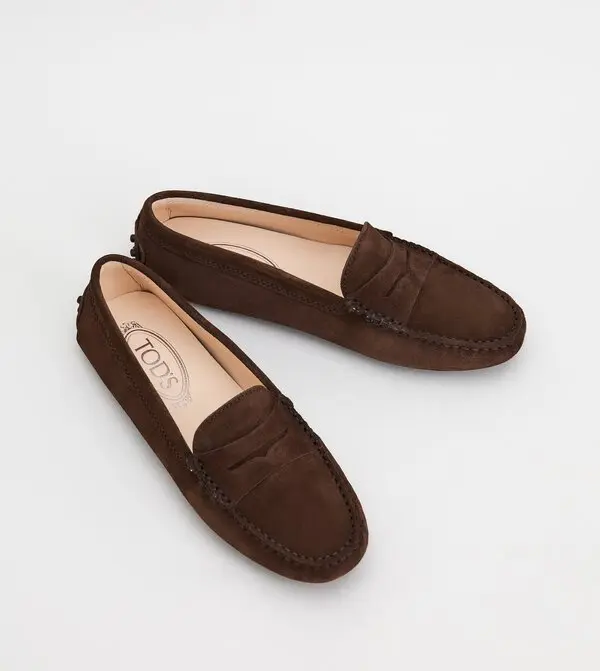 TOD'S Gommino Loafers In Suede - Brown