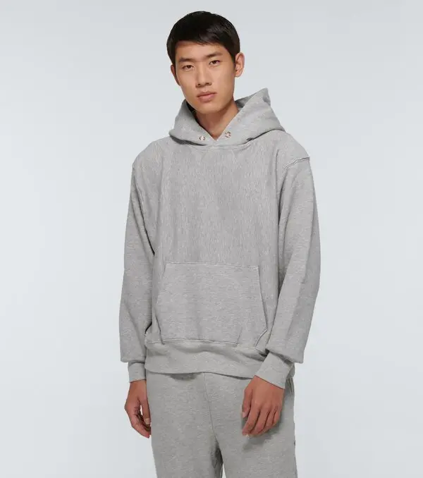 LES TIEN Cotton Hooded Sweatshirt - Grey