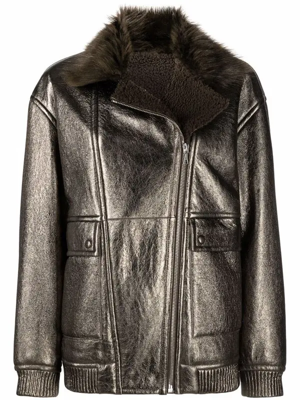YVES SALOMON Longline Leather Jacket