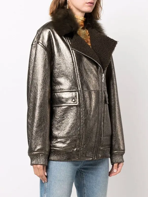 YVES SALOMON Longline Leather Jacket