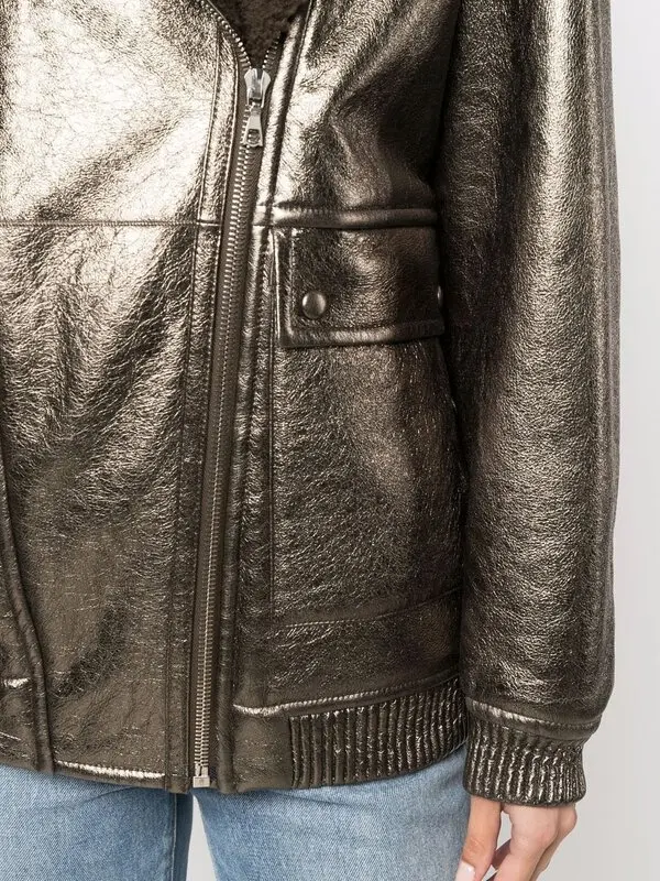 YVES SALOMON Longline Leather Jacket