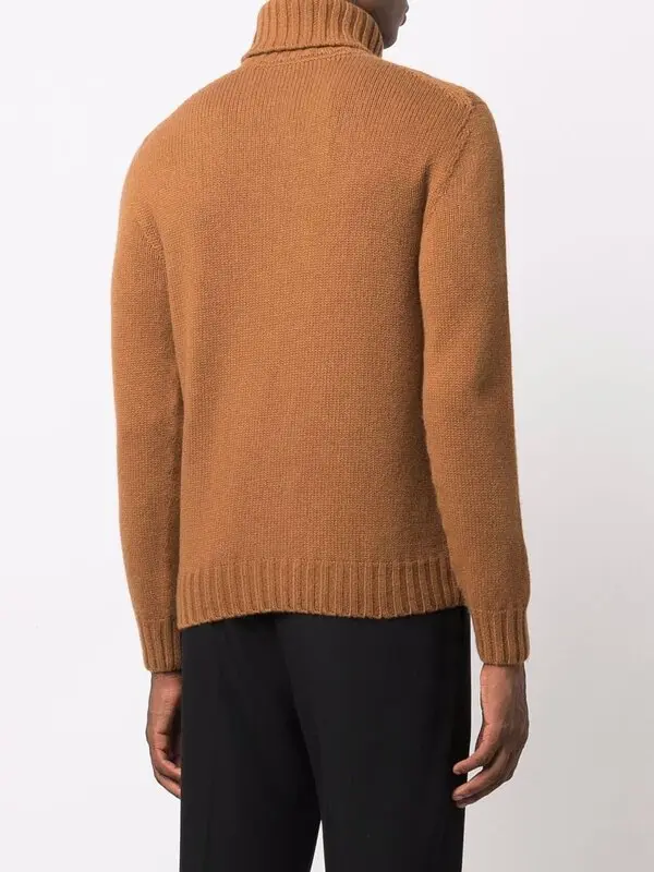 DRUMOHR Chunky Turtleneck Cashmere Jumper - Brown