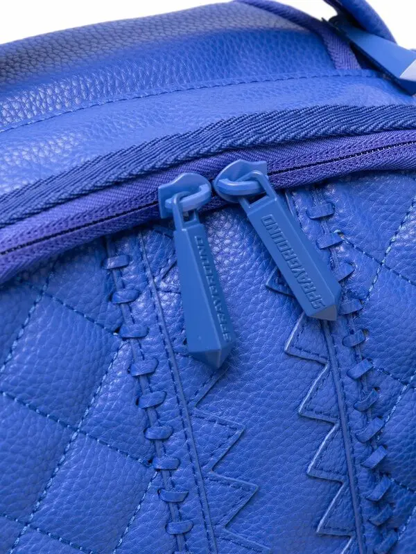 Sprayground Quilted Faux-Leather Backpack - Blue | Editorialist