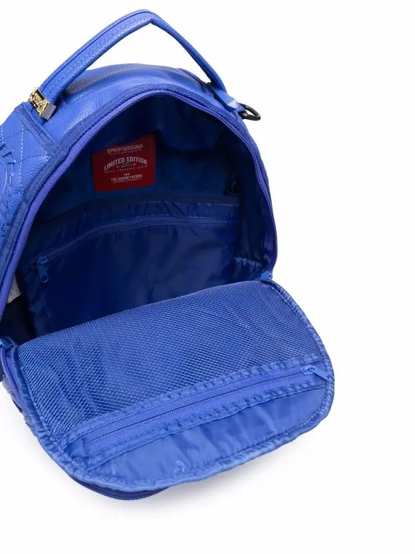 Sprayground Quilted Faux-Leather Backpack - Blue | Editorialist