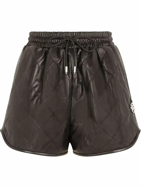 Dolce & Gabbana Quilted Leather Track Shorts