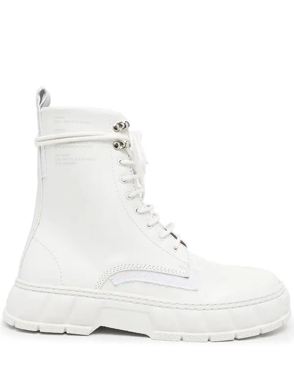VIRON Eco Leather Combat Boots