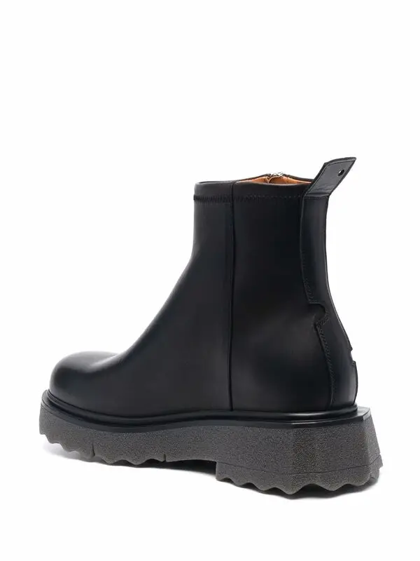 Off-White Zip-fastening Sponge Ankle Boots - Black
