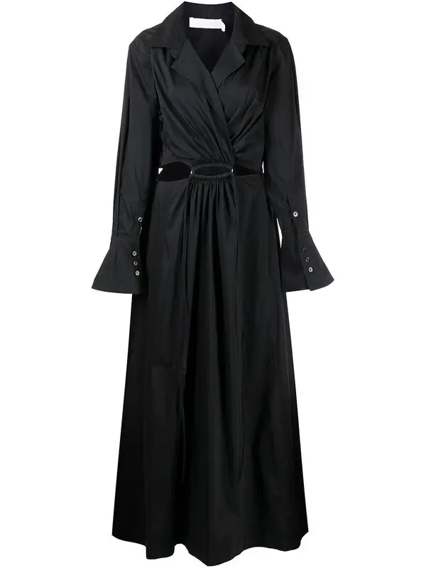 Simkhai Alex Cut-out Flared Dress - Black