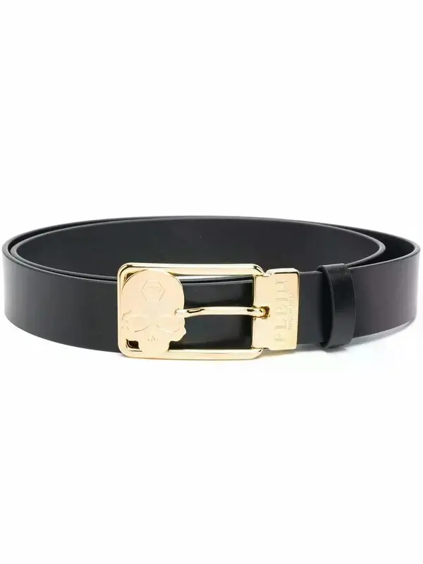 Philipp Plein Buckle-fastening Leather Belt - Black