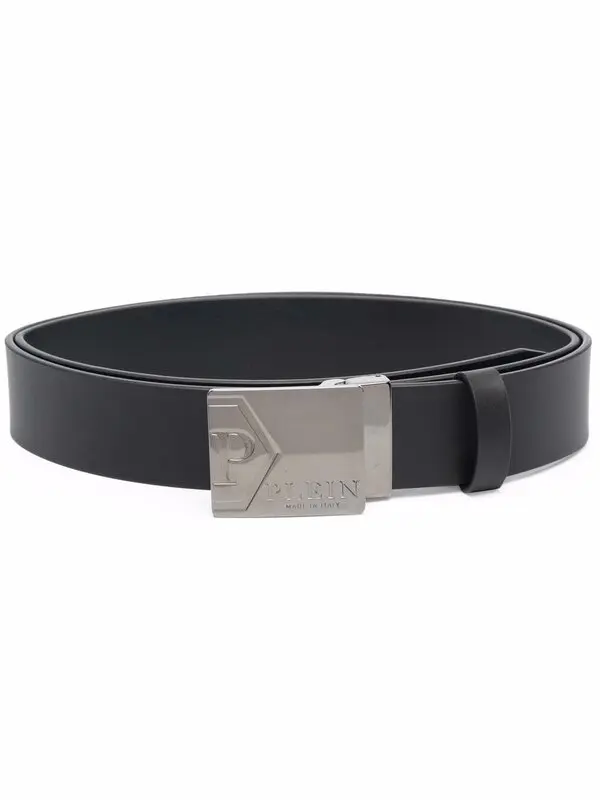 Philipp Plein Buckle-fastening Leather Belt - Black