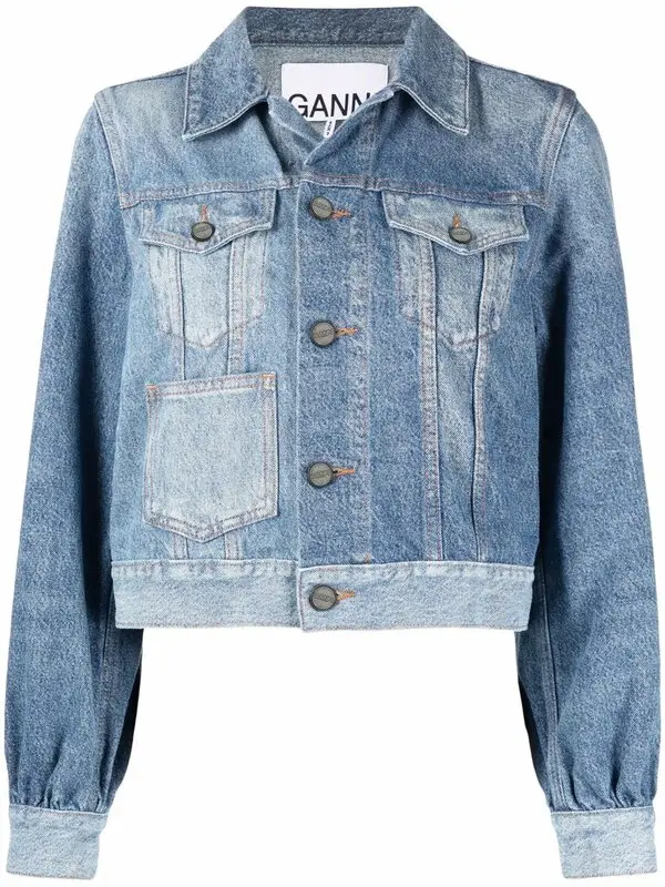 GANNI Two-tone Denim Jacket