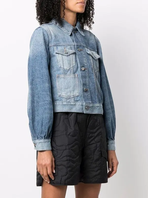GANNI Two-tone Denim Jacket