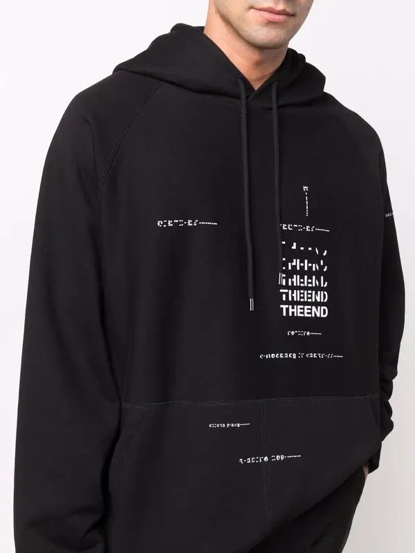 Takahiromiyashita Thesoloist. Graphic-Print Hoodie - Black