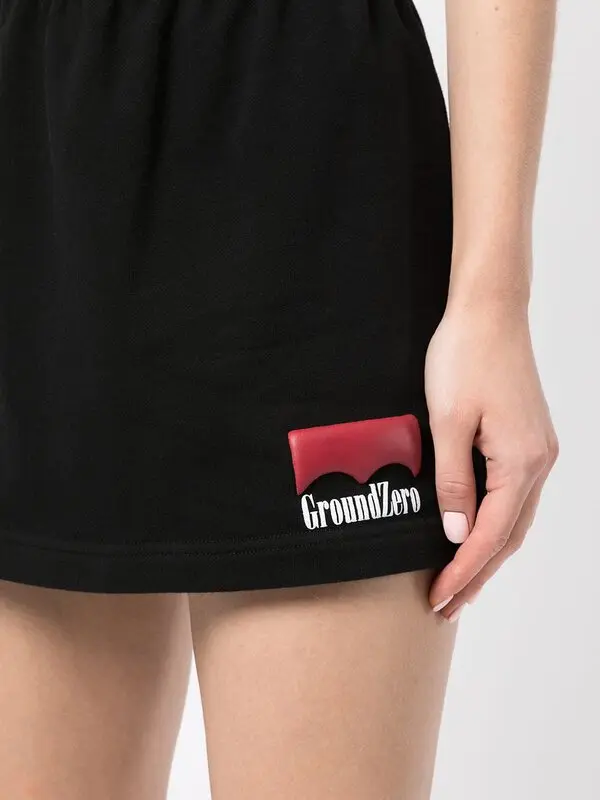 GROUND ZERO Logo-print Mini Skirt
