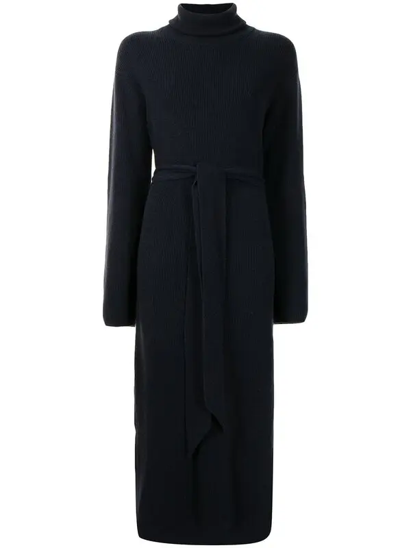 Nanushka Canaan Belted Knitted Dress - Blue