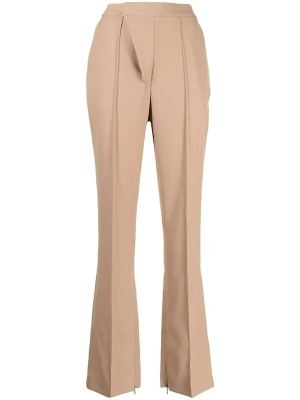 AMBUSH High-waisted Flared Trousers - Brown