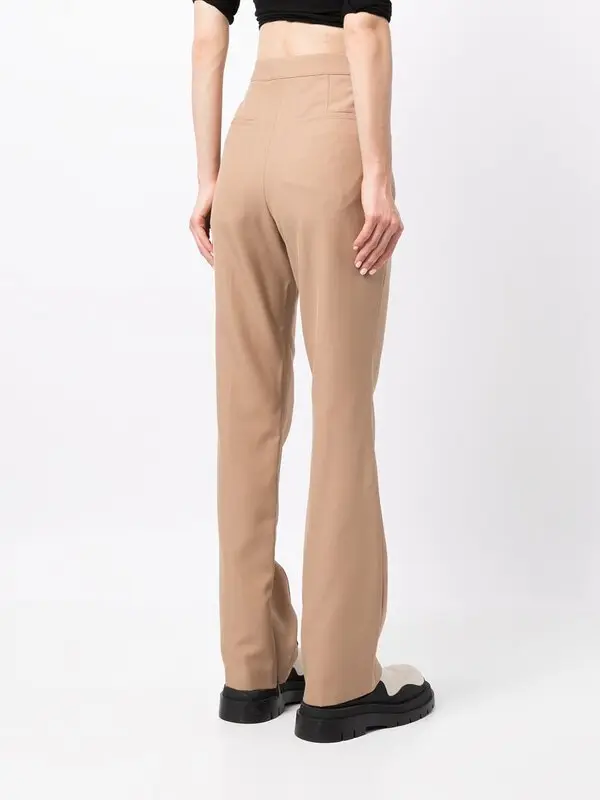 AMBUSH High-waisted Flared Trousers - Brown