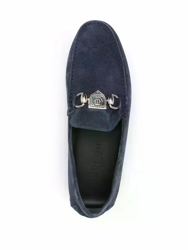 Philipp Plein Suede Logo Moccasins