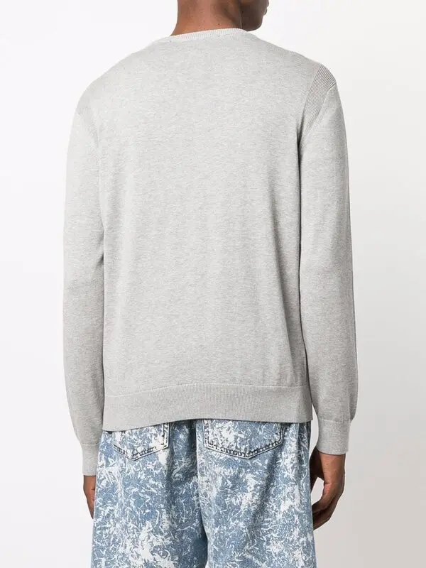 Philipp Plein Logo-patch V-neck Jumper - Grey